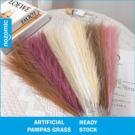 55cm Artificial Fluffy Pampas Grass Fake Reed Grass Bouquet Long Pampas