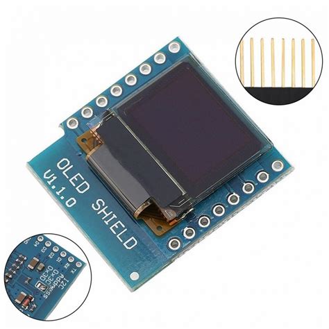 0 66 hüvelykes oled kijelző modul a wemos d1 mini esp32 modulhoz