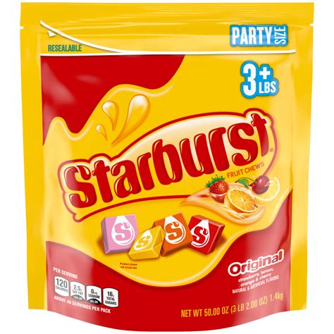 Starburst Original Mini Fruit Chews Candy Single 185 Oz Pack Of 24
