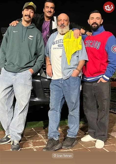 دورهمی شبانه امیر جعفری، بهرام افشاری و یوسف تیموری در تهران عکس