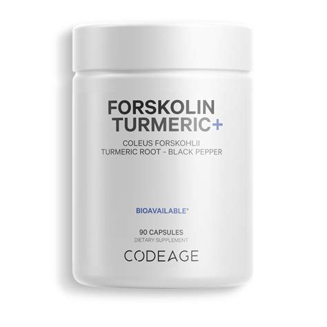 Forskolin Turmeric Supplement Capsules Codeage