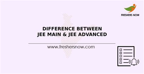 Difference Between JEE Main JEE Advanced JEE Main Vs JEE Advanced