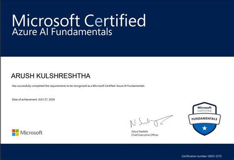 Arush Kulshreshtha On Linkedin Azureai Microsoftcertified Ai
