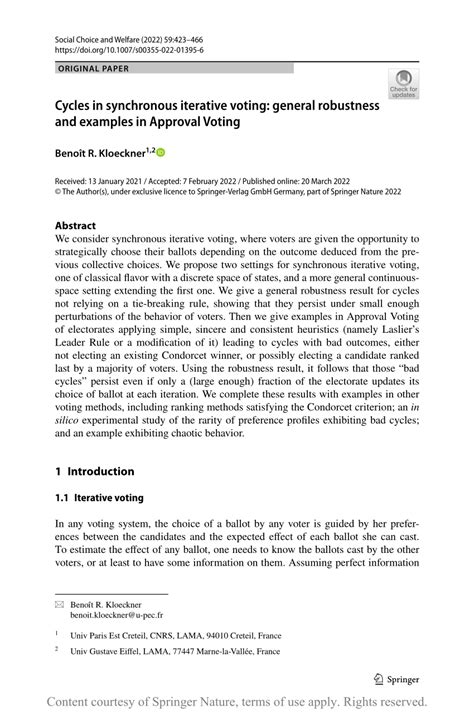 cycles in synchronous iterative voting general robustness and examples