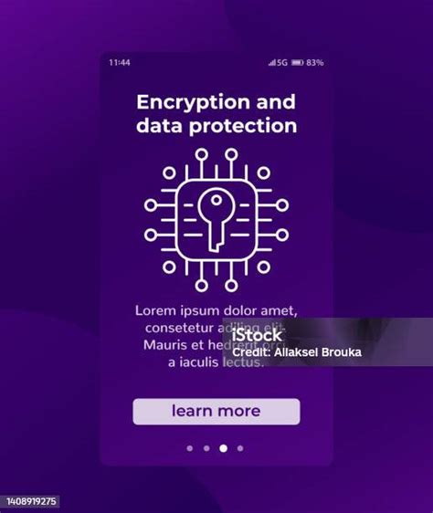 Enkripsi Dan Perlindungan Data Spanduk Seluler Ilustrasi Stok Unduh