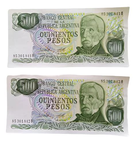 Billetes De Argentina Quinientos Pesos Gral San Martín Mercadolibre