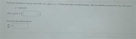 Solved Find Two Functions Fand G Such That Fog X Y Chegg Com