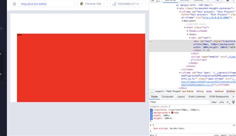 broken position after viewing snapshots with elements with `transform