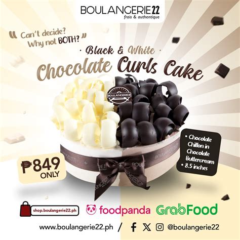 Boulangerie22 Two Tastes One Cake Black And White Chocolate Curls