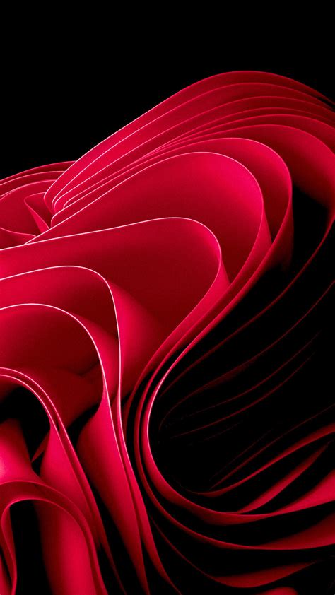 Windows 11 Wallpaper 4K Red Abstract Stock