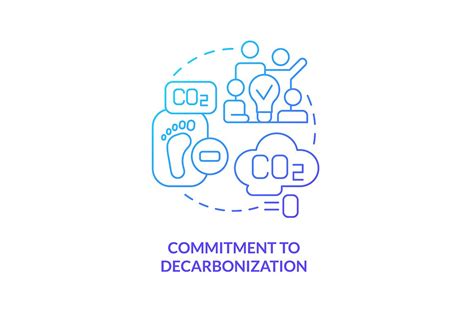 commitment to decarbonization icon outline icons ~ creative market