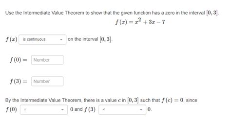 Solved Use The Intermediate Value Theorem To Show That The