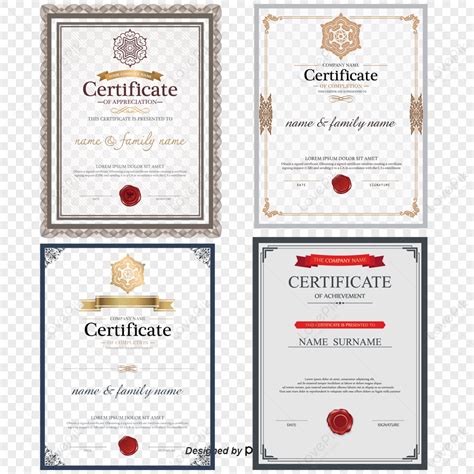 벡터 등급 인증서 상장 일러스트 Png 일러스트 무료 다운로드 Lovepik