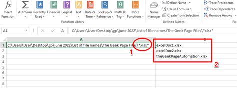 How To Get The List Of File Names Inside A Folder In Excel