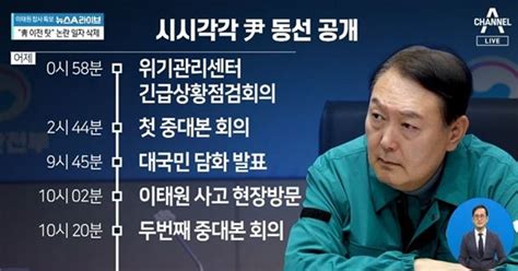 대통령실 ‘尹 지시·동선 실시간 공개