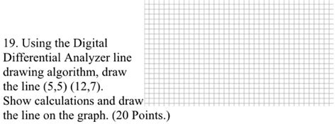 Solved Using The Digital Differential Analyzer Line Drawing Algorithm