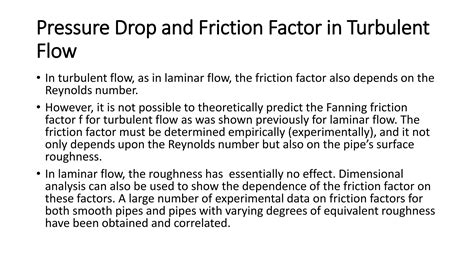 friction losses in turbulent flow fanning equation pdf physics science