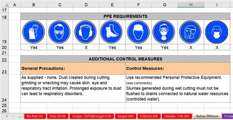 Coshh Assessment Template Business Templates Excel Templates Coshh Management Tool Coshh