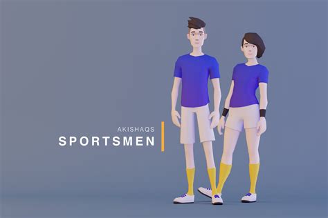 Sportsmen Lowpoly Characters Characters Unity Asset Store