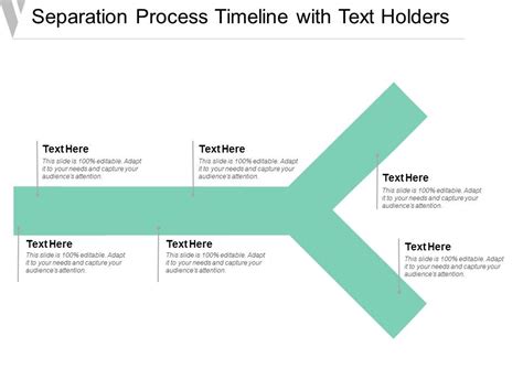 Separation Process Timeline With Text Holders Ppt Powerpoint Presentation File Templates