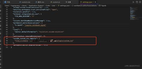 Vscode 自定义个性样式一、安装 Custom Css And Js Loader 插件 二、创建本地（放在自己的服 掘金