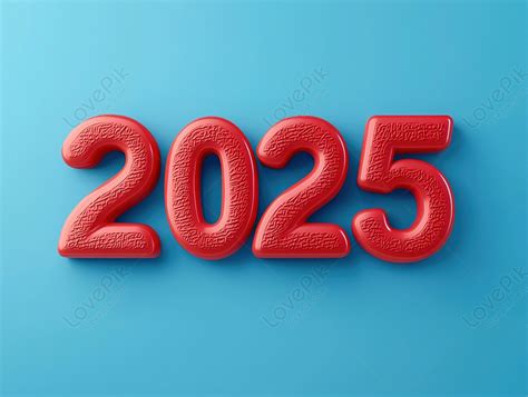 빨간색 배경에 텍스트 효과 편집 가능한 3d 텍스트 스타일이 있는 2025 Png 일러스트 무료 다운로드 Lovepik