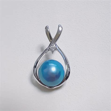 1pc Solid S925 Sterling Silver Pendant Setting For Half Drilled Pearl
