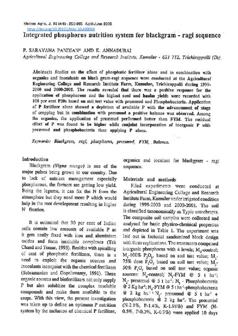 Pdf Effect Of Fertilizer Npk And Fym On Yield Of Cotton And Nutrient
