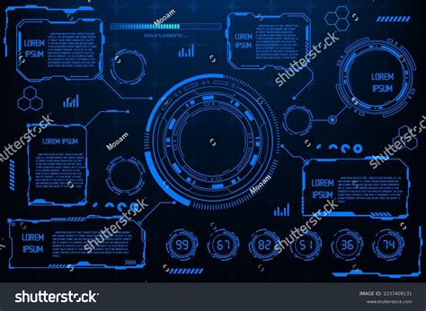 Vector Futuristic Interface Technology Concept Hud Stock Vector Royalty Free 2237409131