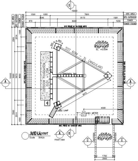Legged Tower Structure Detail Autocad File Cad Drawing Dwg Format