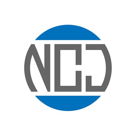 Ncj Letter Logo Design On White Background Ncj Creative Initials Circle Logo Concept Ncj