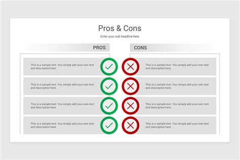 Pros And Cons Google Slides Template - Printable Word Searches