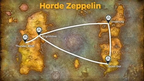 Wow Classic Flight Paths All Flight Masters Zepellins Ships