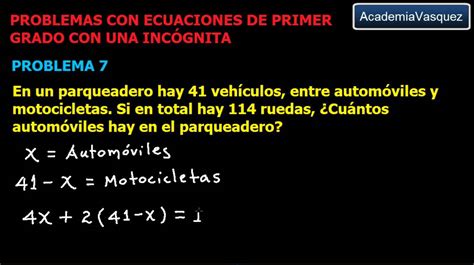 Problemas De Ecuaciones De Primer Grado Con Una Incognita Abstractor