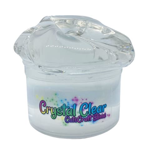 Clear Slime Crystal Clear Unscented Stretchy Base Slime Asmr 6 Oz Etsy
