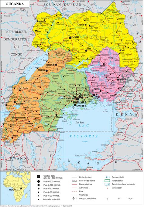 Geopolitical Map Of Uganda Uganda Maps