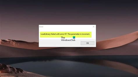 Autocad Loadlibrary Failed With Error 87 параметр задан неверно Исправление ошибок и поиск