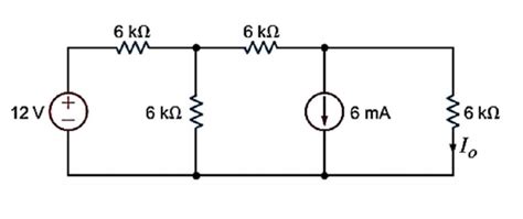solved find i0 in the network below using superposition
