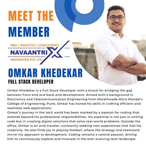 Omkar Khedekar On Linkedin Excited To Share That My Profile Is Featured In Our Organizations