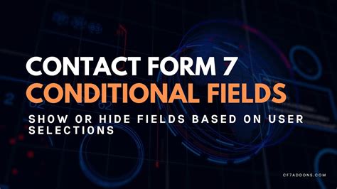 Add Conditional Fields In Contact Form 7 Showhide Fields Based On User Input Youtube