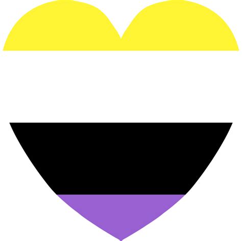 Non Binary Pride Flag Heart Openclipart