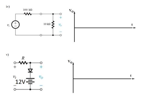 Solved Sketch The Vo Output Waveforms For The Following
