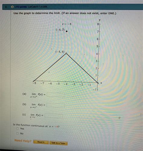 solved o 12 points larcalc11 1 4 006 use the graph to