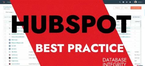 Hubspot Best Practice Data Integrity Online Course