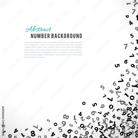 Abstract Math Number Background Vector Illustration Stock Vector