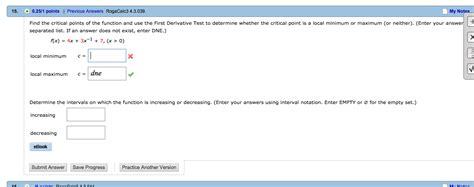 solved find the critical points of the function and use the