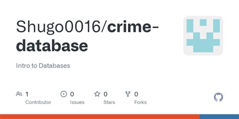 Github Shugo0016crime Database Intro To Databases