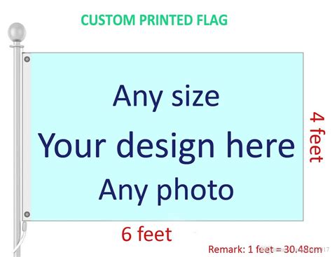 Custom 4x6 Polyester Flag Any Size Logo Design Photo Outdoor Flag