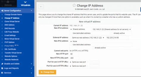 Server Configuration Pada Virtualmin Pt Proweb Indonesia