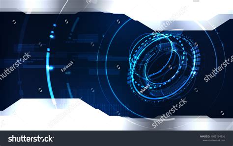 Technological Future Interface Encryption Hud Platform Stock Vector